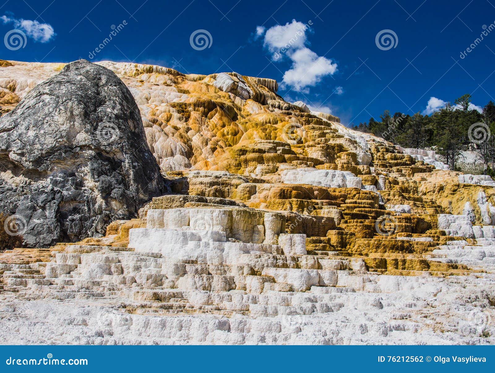 Travertine Terrace, Yellowstone Stock Photo - Image of mammoth ...