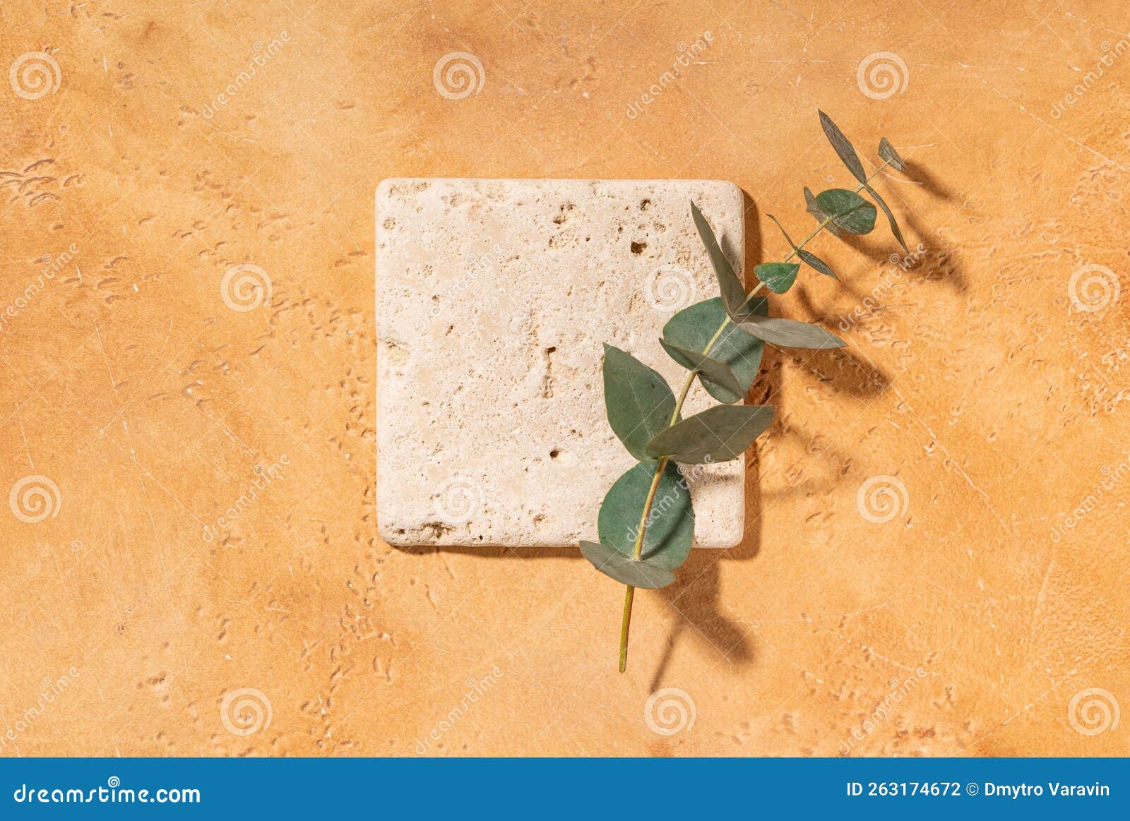 Travertine Tile. Empty Square Mockup Template For Product Presentation ...