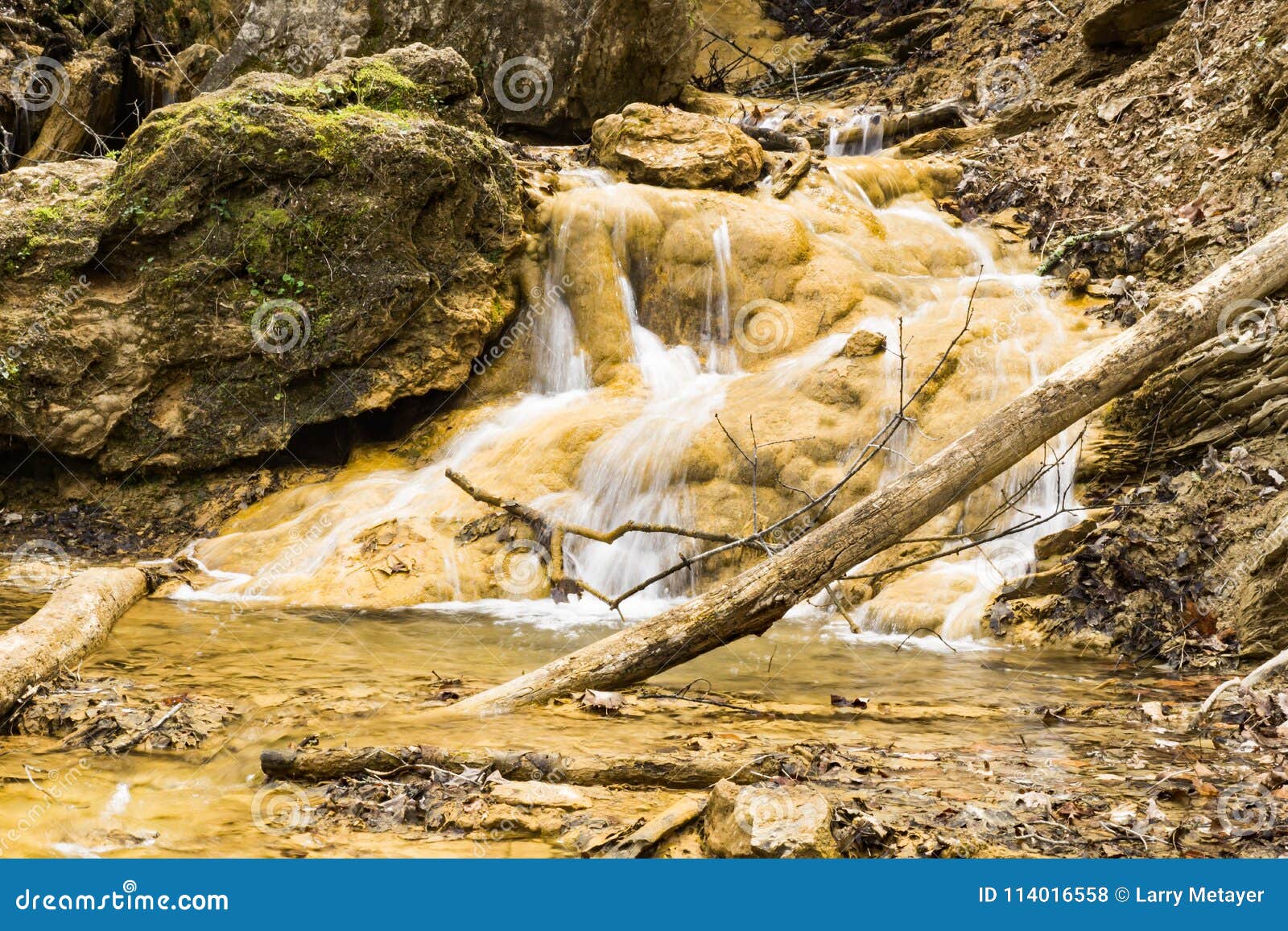 Travertine Waterfall Formation - 4 Stock Photo - Image of elliston ...