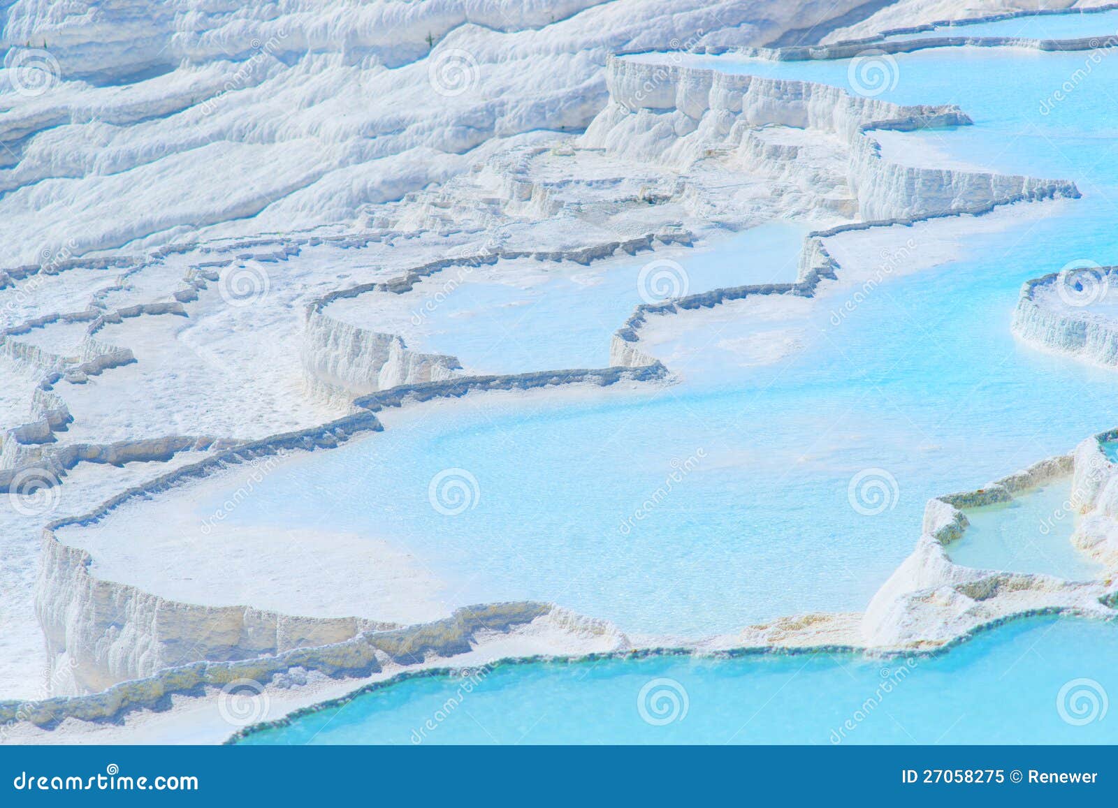Travertines in Pamukkale, Turkey Stock Image - Image of limestone ...