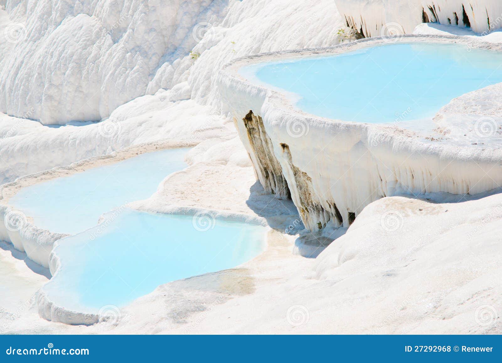 Travertines in Pamukkale, Turkey Stock Photo - Image of landscape ...