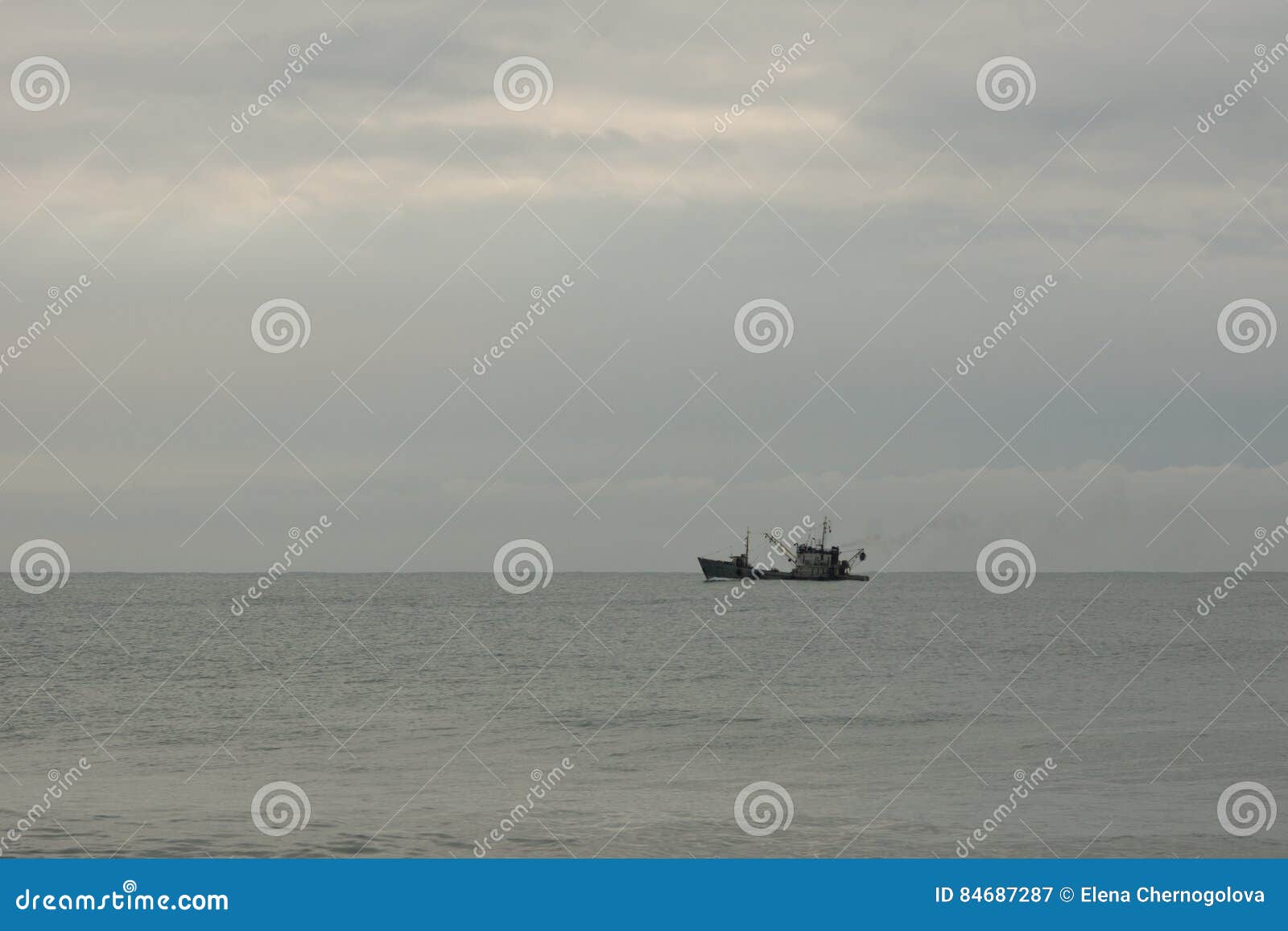 A trawl ship. stock image. Image of craft, trawl, vessel - 84687287