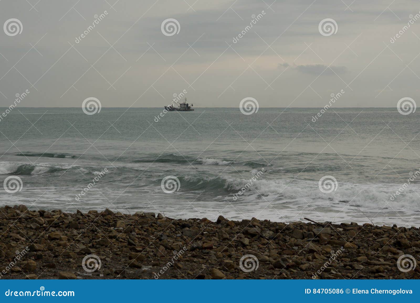 A trawl ship. stock photo. Image of serene, trawl, slack - 84705086
