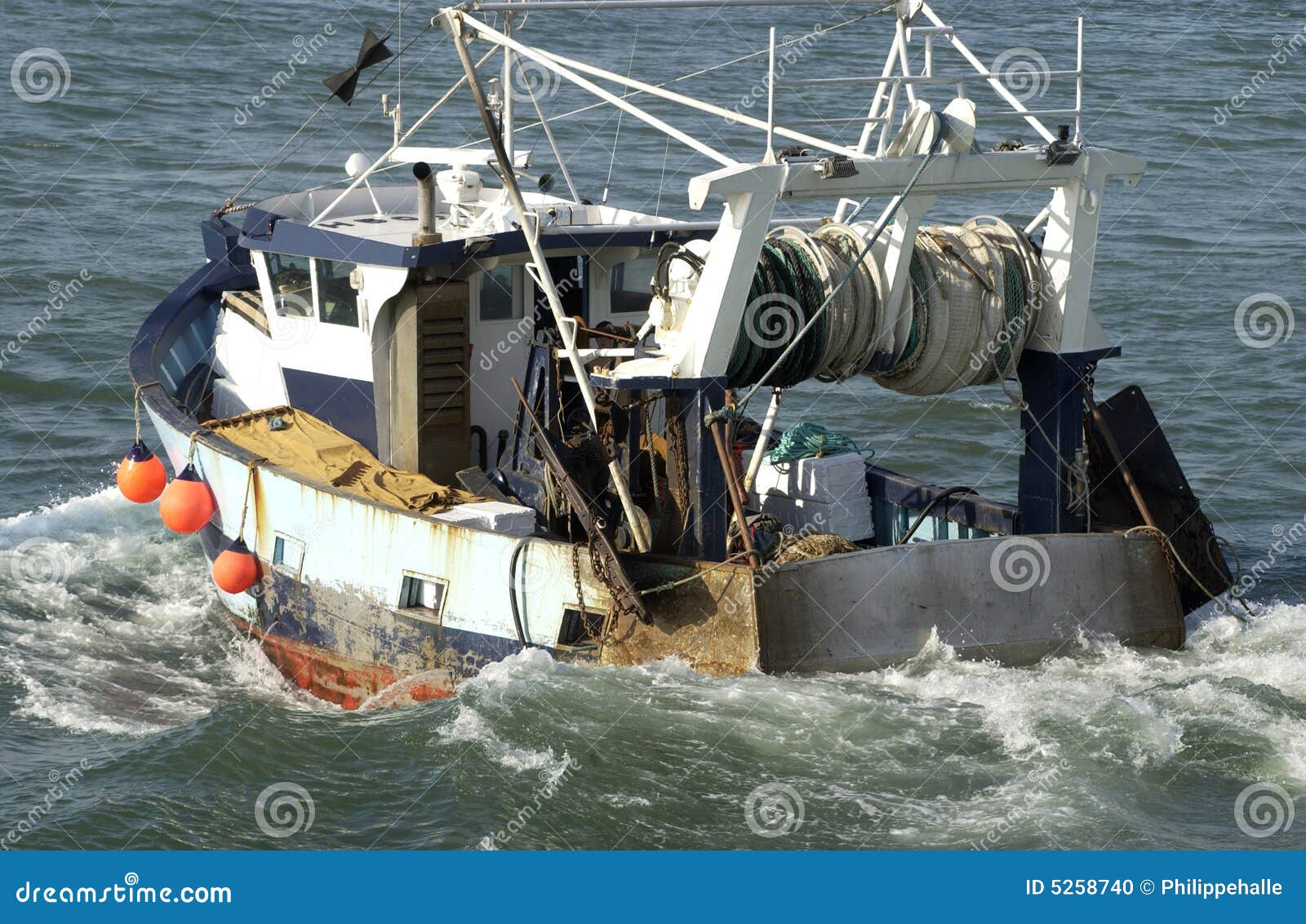 Trawler stock photo. Image of prepared, water, ship, surf - 5258740