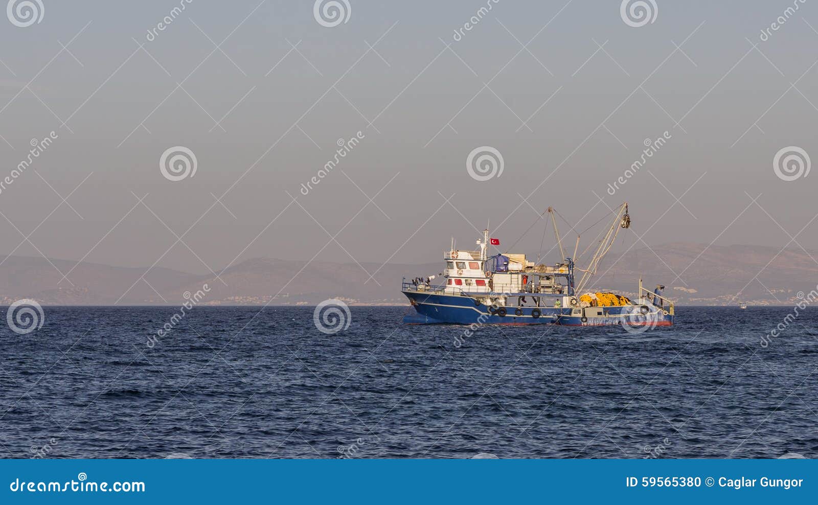 Trawler in the Sea stock photo. Image of season, release - 59565380