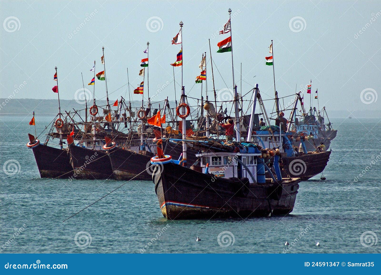 Trawlers on Sea editorial photography. Image of boats - 24591347