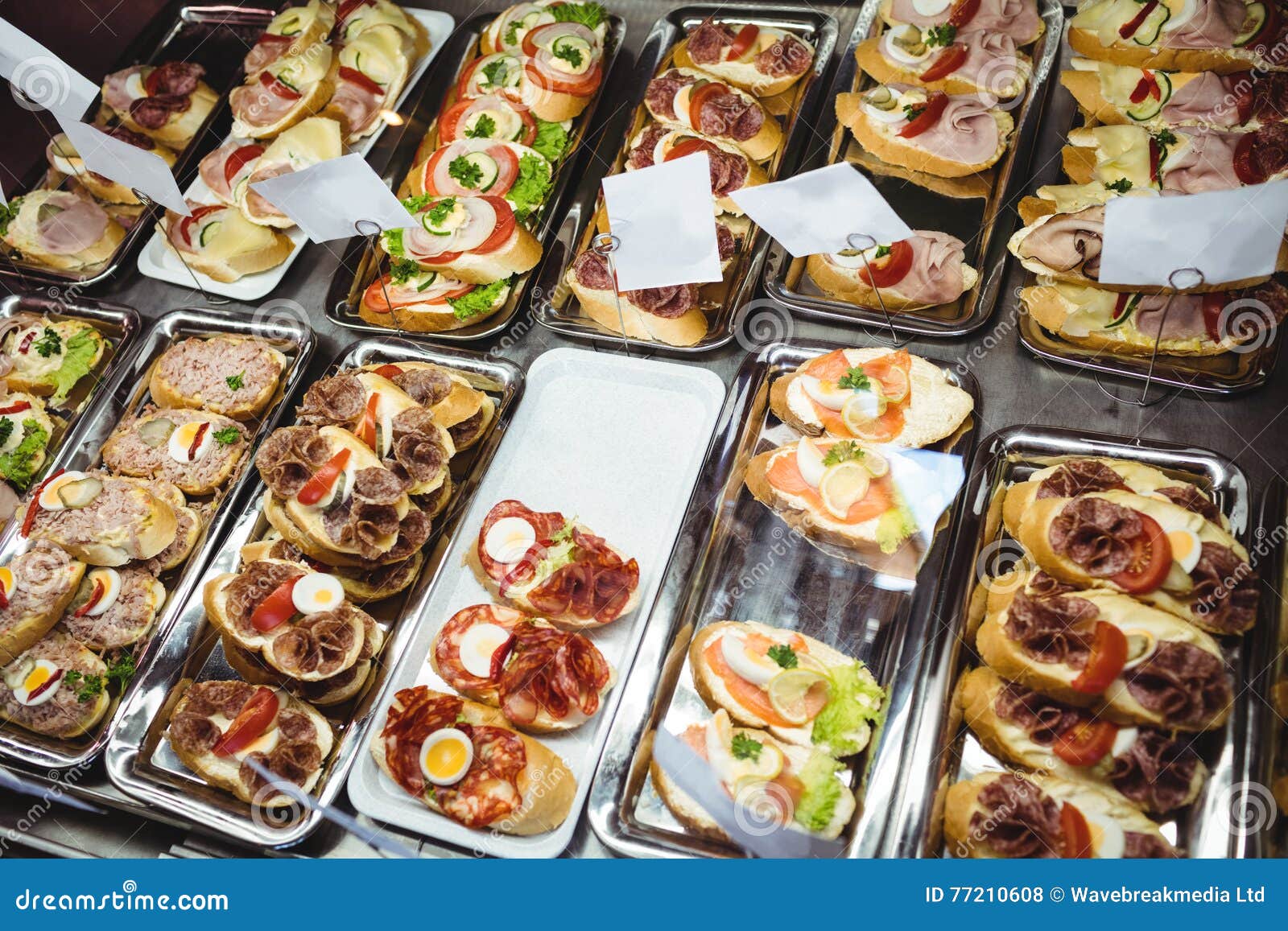 Tray of Appetizers on a Display Stock Photo - Image of arrangement ...