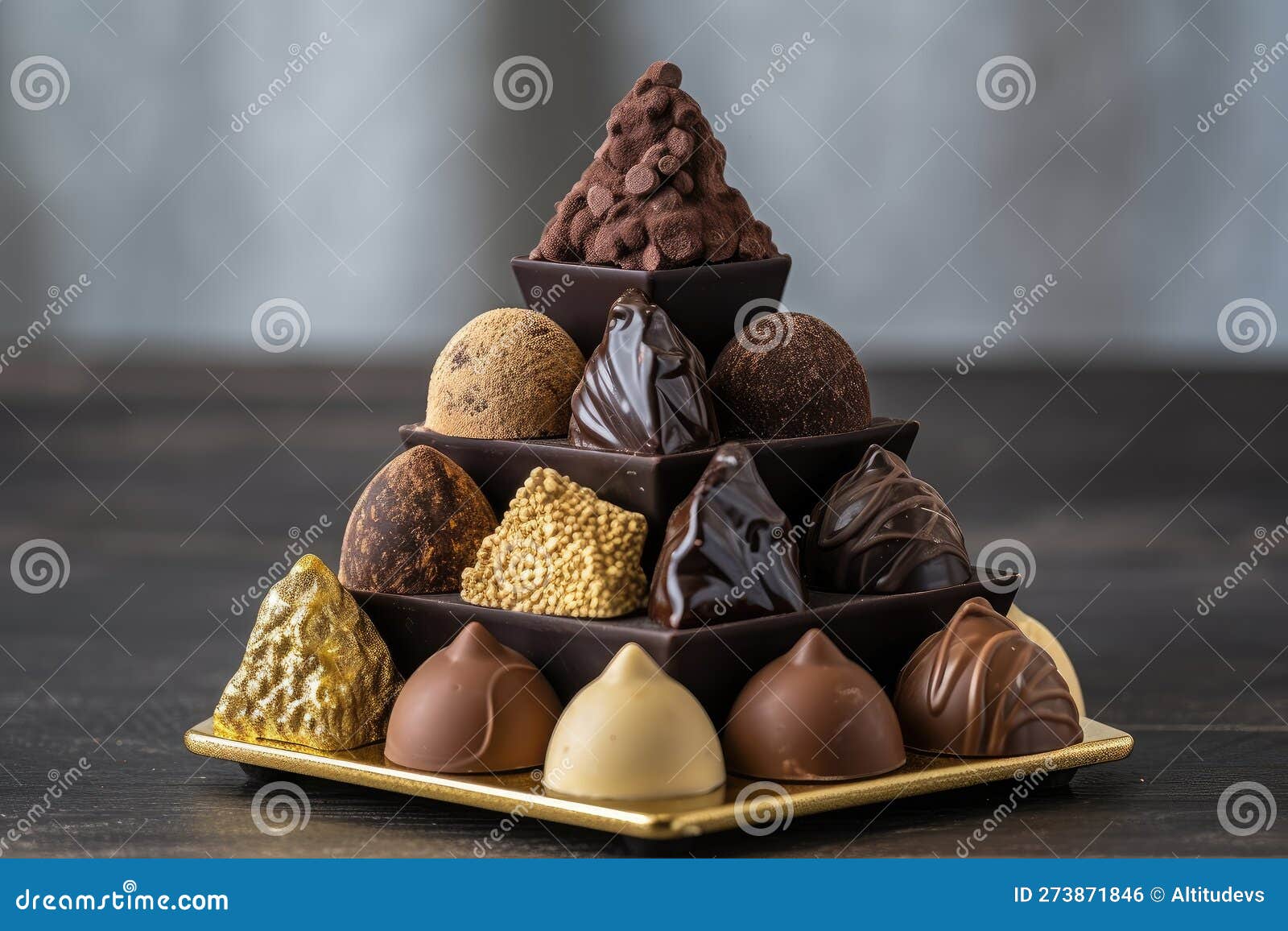 A Pyramid Of Assorted Candies Labeled As A Food Pyramid Royalty-Free ...
