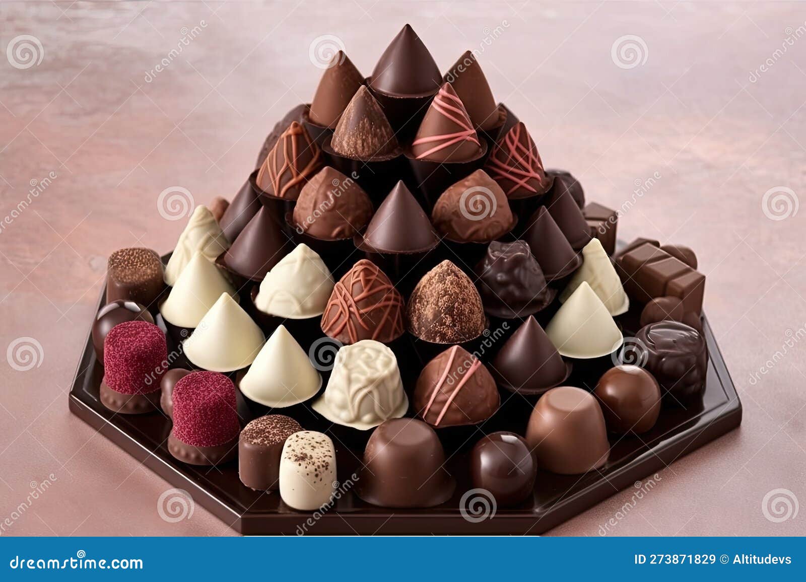 A Pyramid Of Assorted Candies Labeled As A Food Pyramid Royalty-Free ...