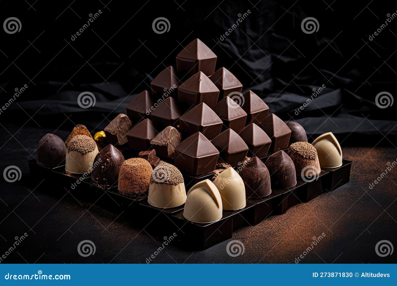 A Pyramid Of Assorted Candies Labeled As A Food Pyramid Royalty-Free ...