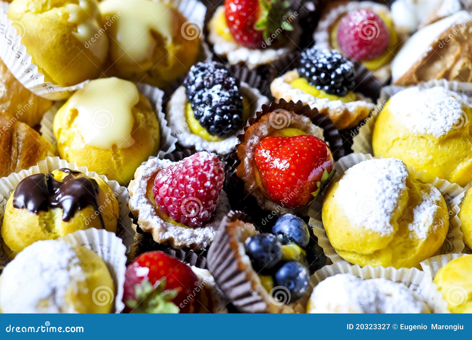 Tray of assorted pastries stock image. Image of gourmet - 20323327