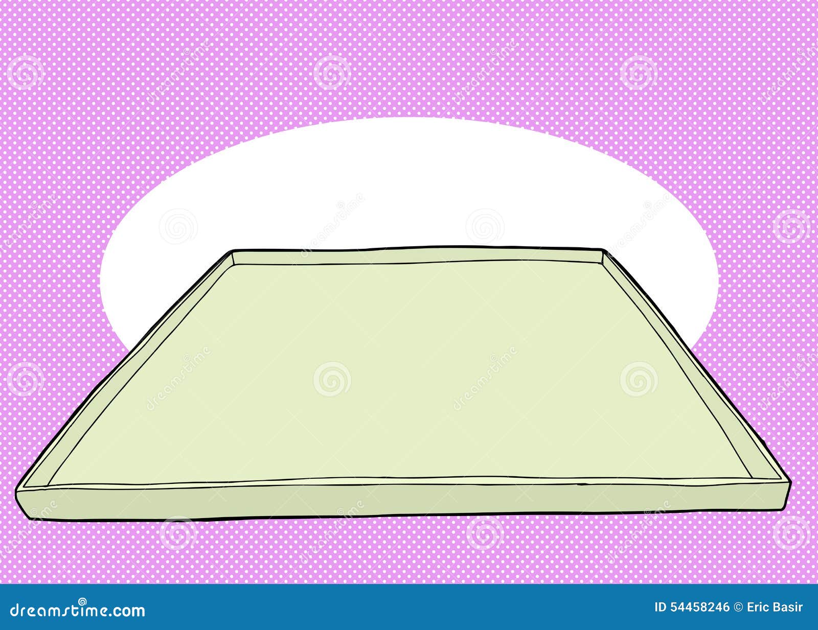 Tray Cartoon Over Purple stock illustration. Illustration of drawn ...