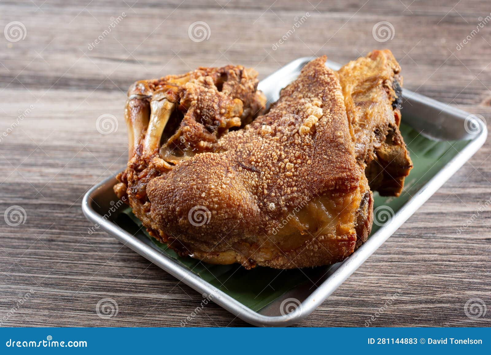 Tray of crispy pata stock image. Image of meat, merchandise - 281144883