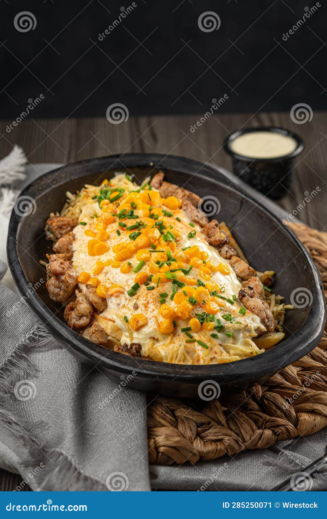 Tray of Delicious Chuzo Desgranado on the Table in a Restaurant Stock ...