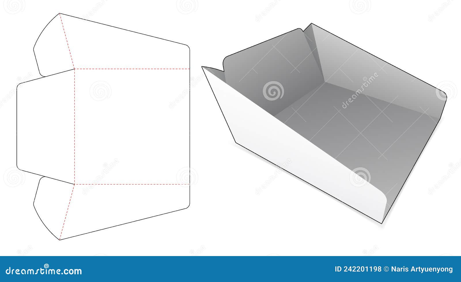 Tray die cut template stock vector. Illustration of business - 242201198