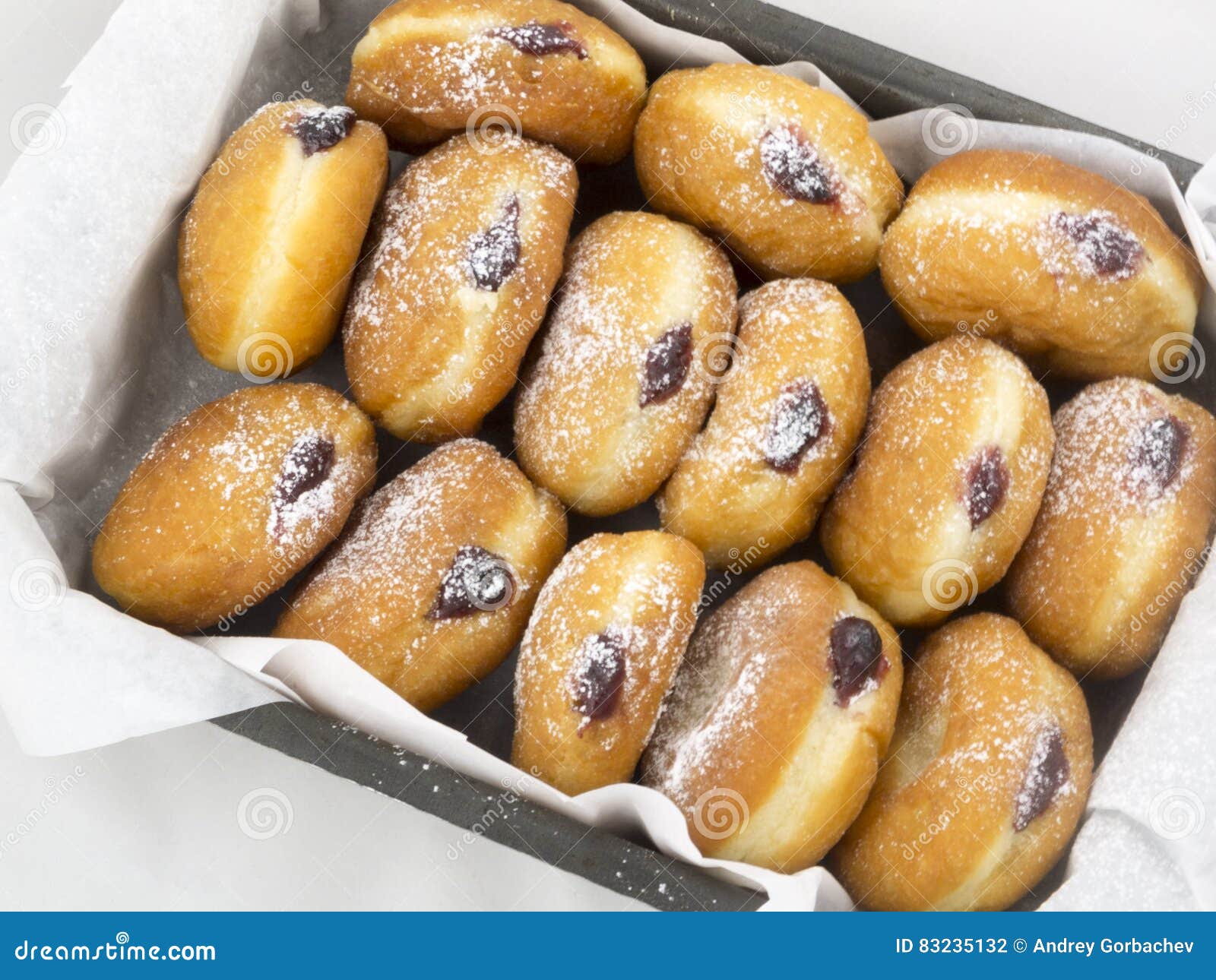 Tray of Donuts stock photo. Image of snack, round, background - 83235132