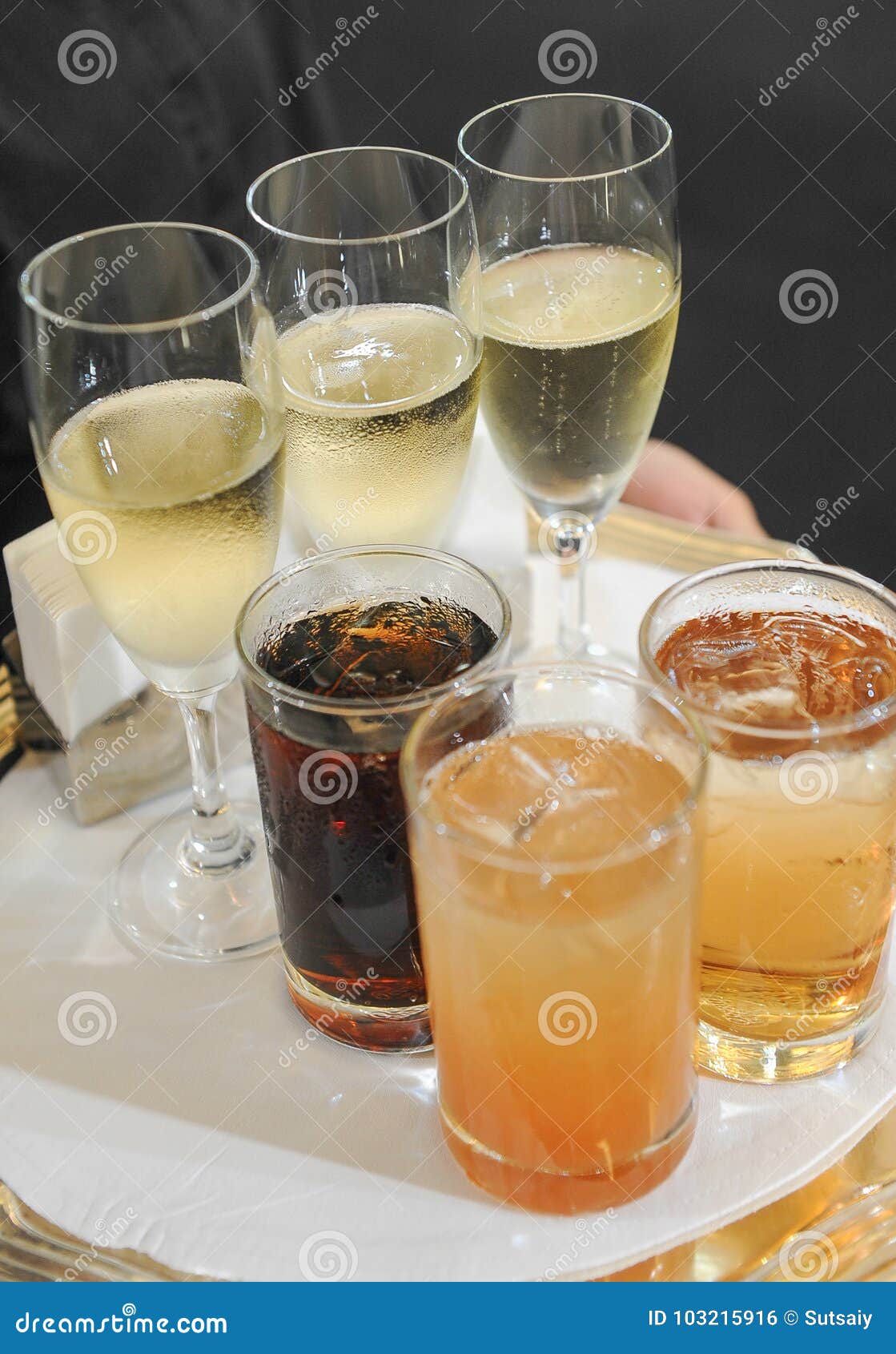 Tray with drinks stock photo. Image of cocktail, drinks - 103215916