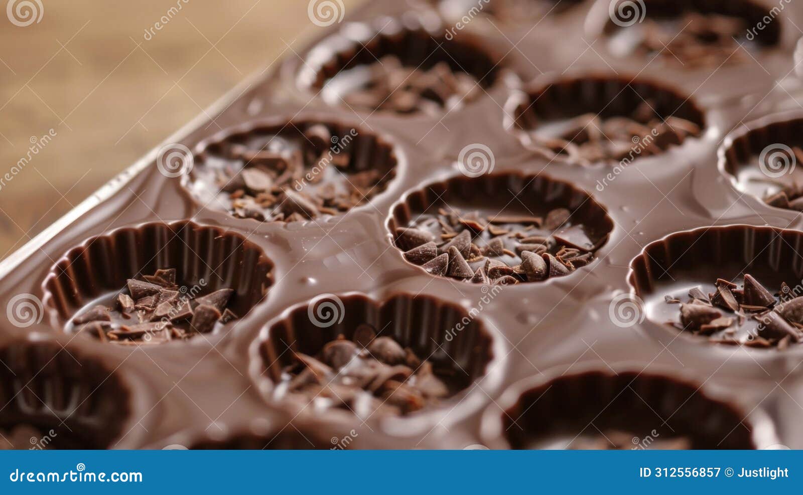A Tray Filled With An Assortment Of Delicious Chocolates In Various ...