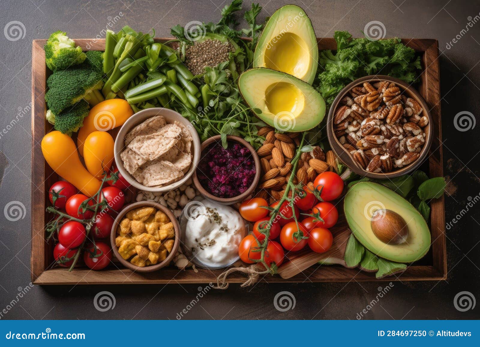 Tray Filled with Fresh Ingredients for a Healthy and Nutritious Meal ...