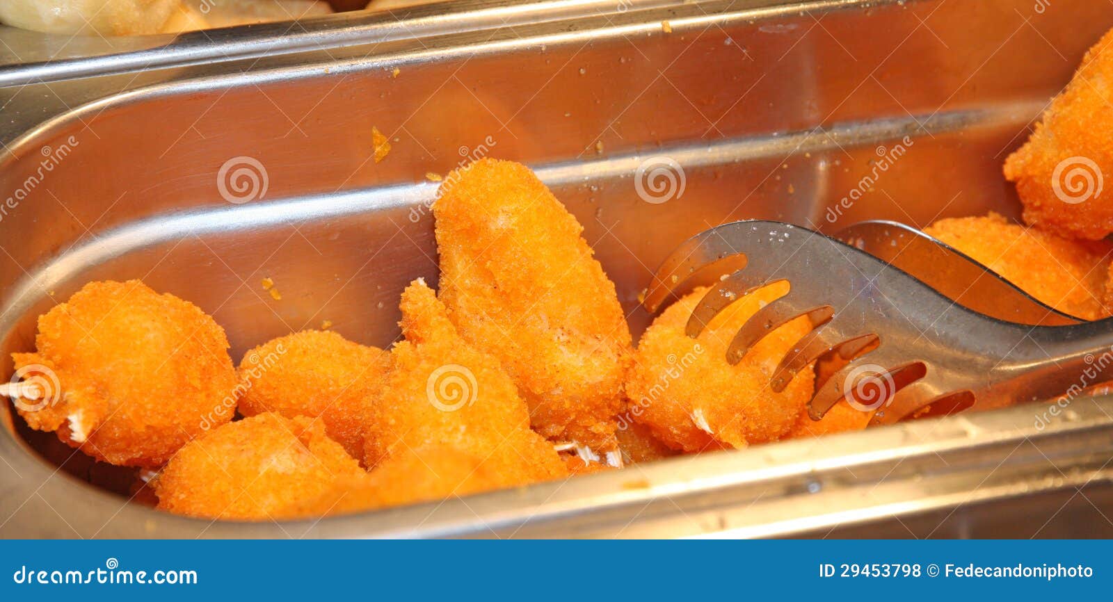 Tray Filled with Fried Crab Claws in a Restaurant Take Away Stock Photo ...