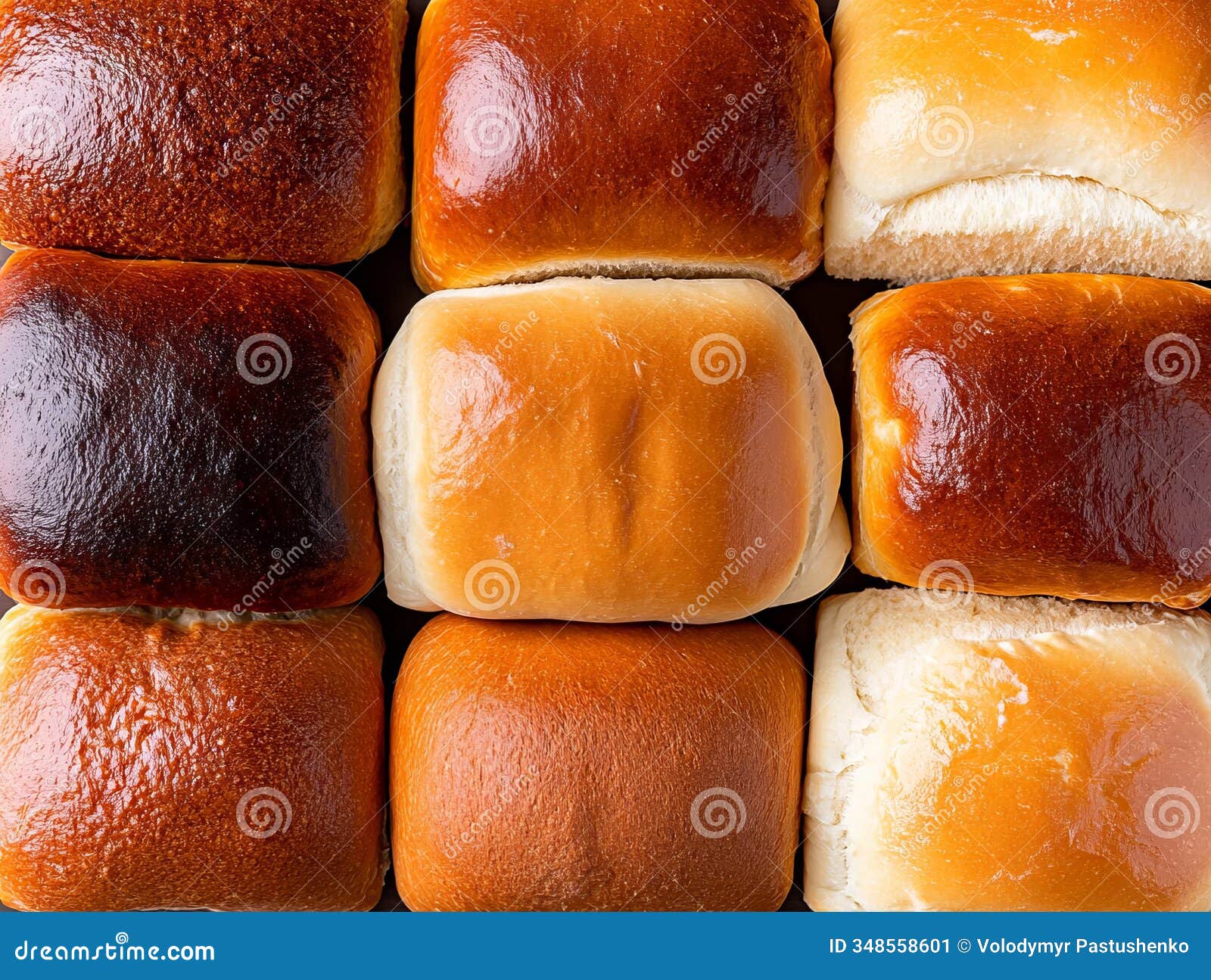 A Tray Filled with Lots of Different Types of Rolls Stock Image - Image ...