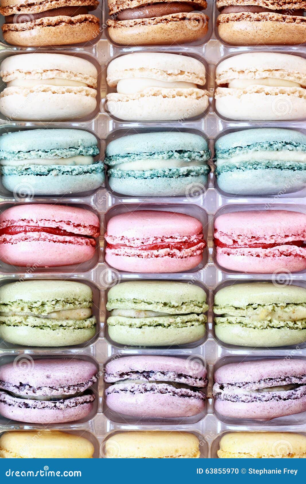 Tray of Fresh Colorful Macarons Stock Photo - Image of food, colored ...