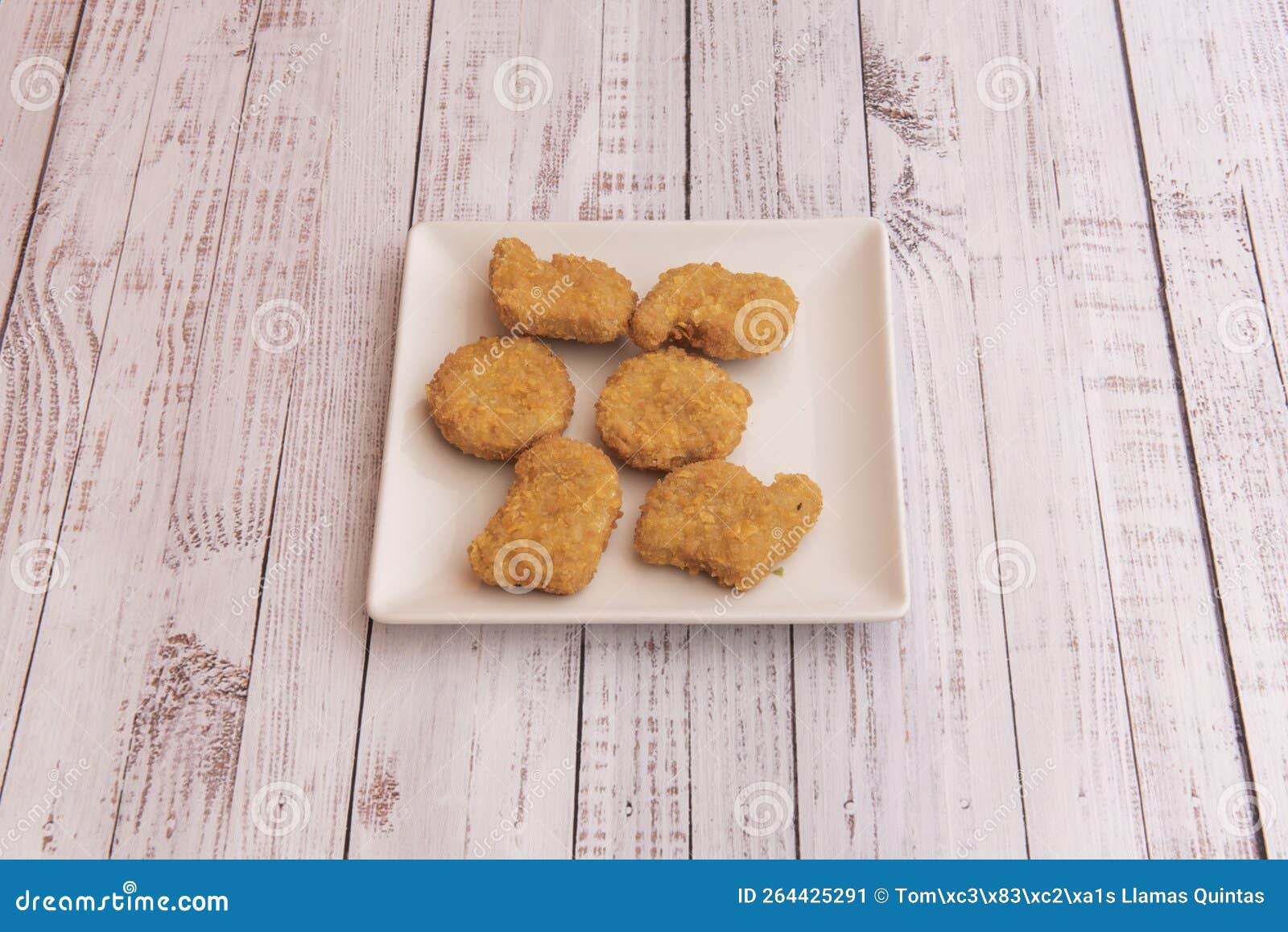 A Tray of Fried Chicken Nuggets on a White Table Stock Image - Image of ...