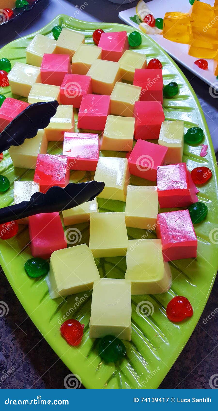 Tray of fruit jelly stock image. Image of colorful, gelatin - 74139417