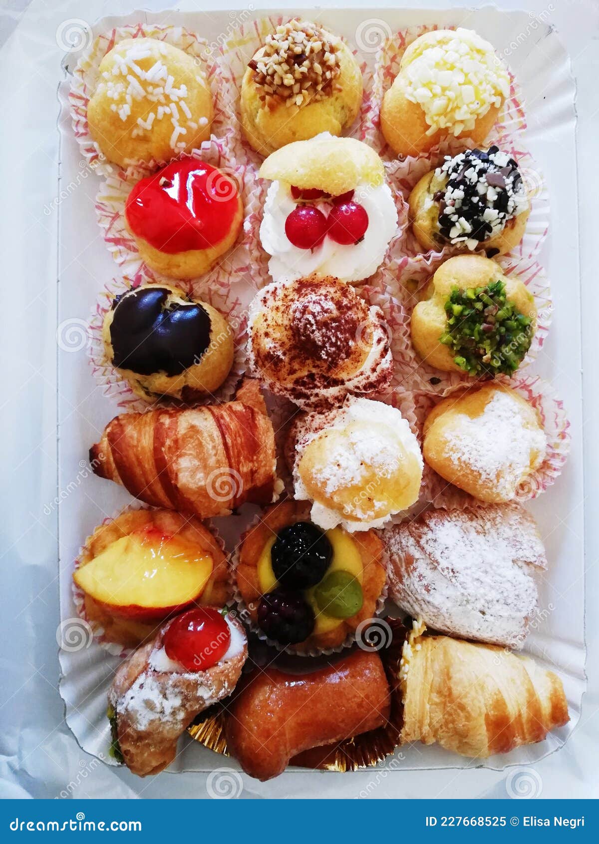 Tray Full of a Mixture of Pastries for Sunday Stock Image - Image of ...