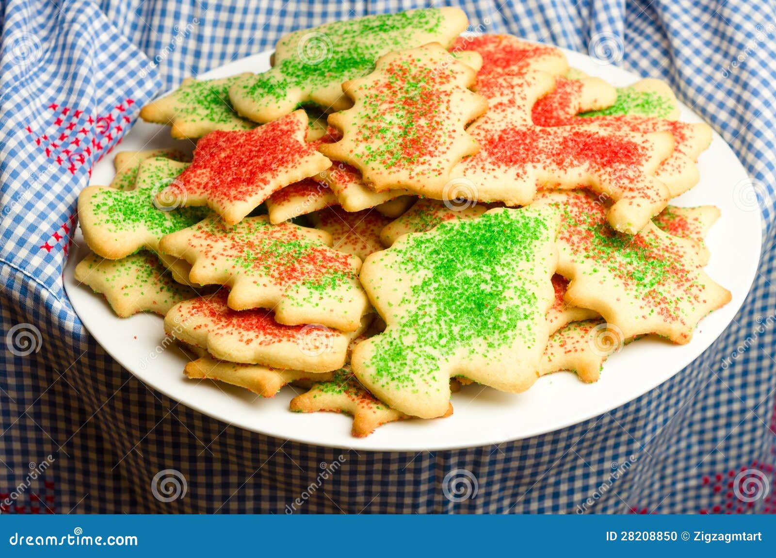 Tray of Homemade Cookies on a Plate Stock Photo - Image of baked ...