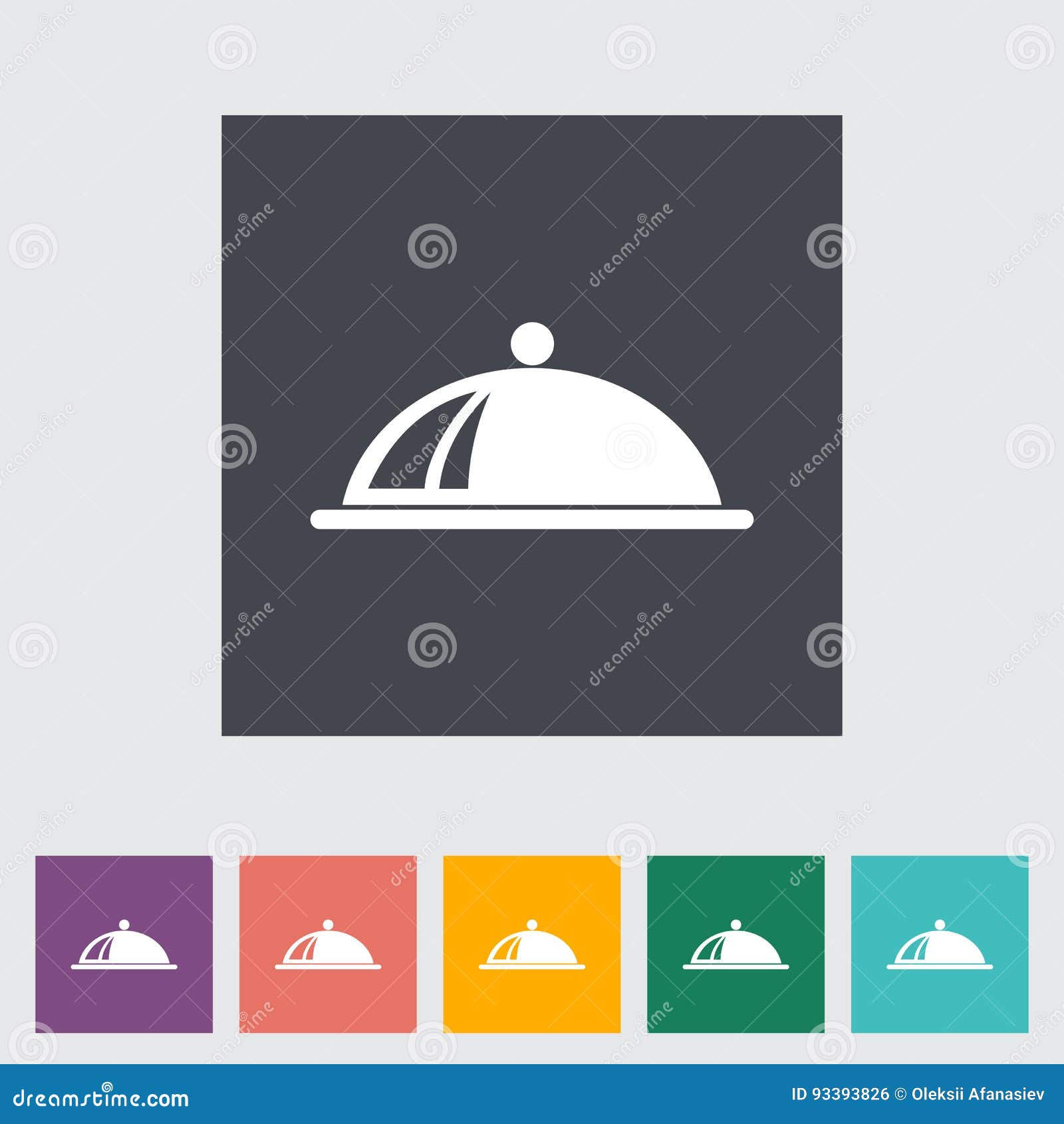 Tray icon stock vector. Illustration of cook, tray, equipment - 93393826