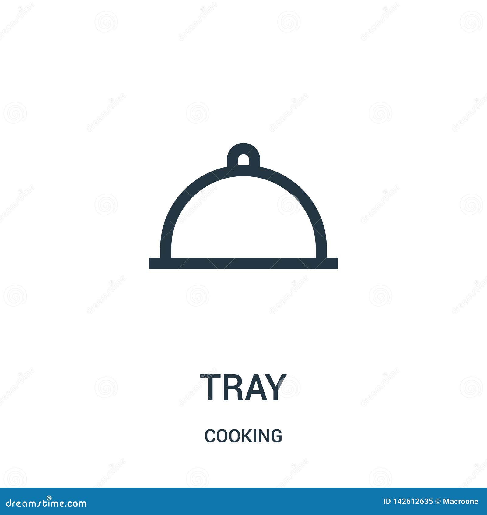 Tray Icon Vector from Cooking Collection. Thin Line Tray Outline Icon ...