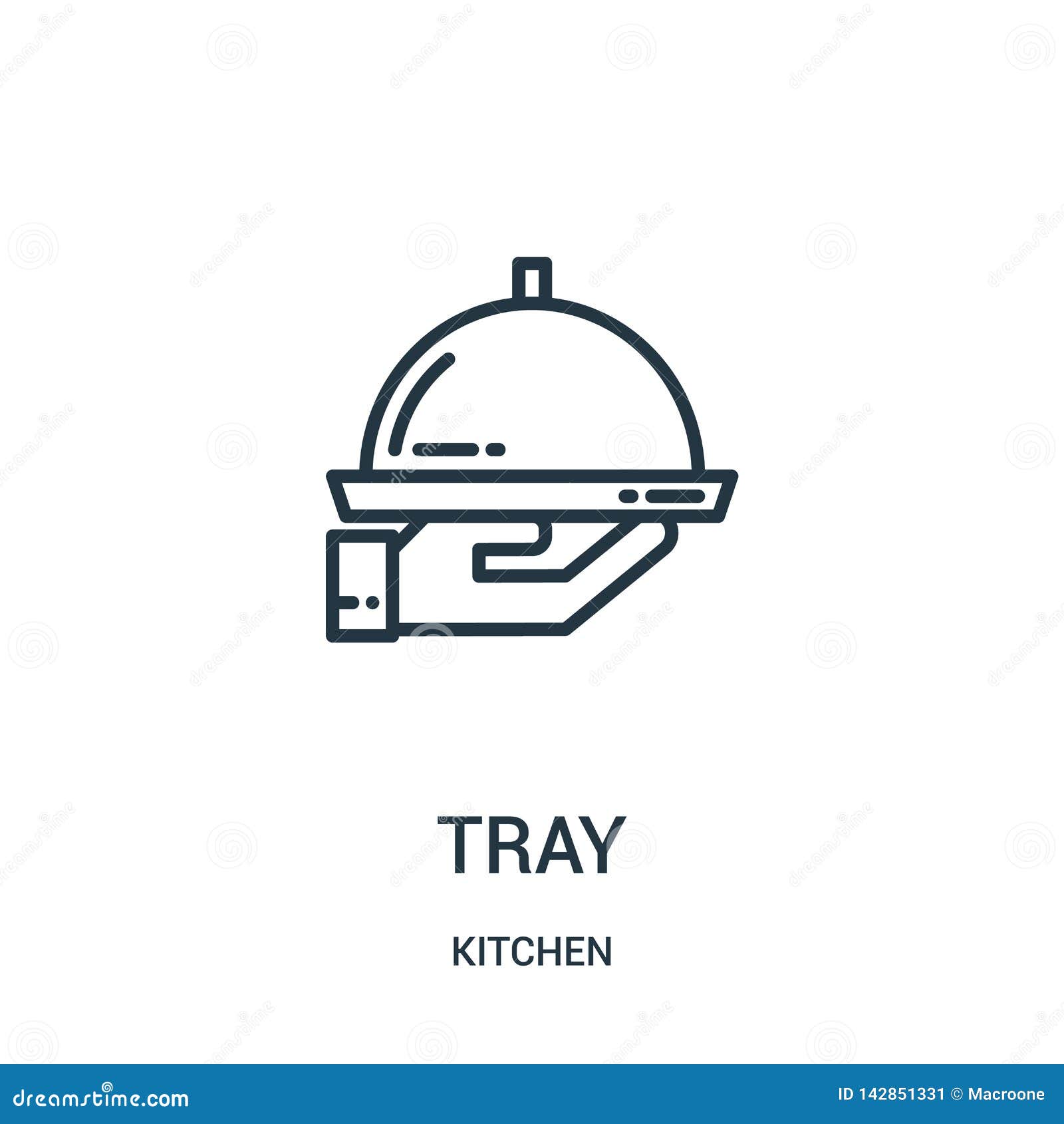 Tray Icon Vector from Kitchen Collection. Thin Line Tray Outline Icon ...