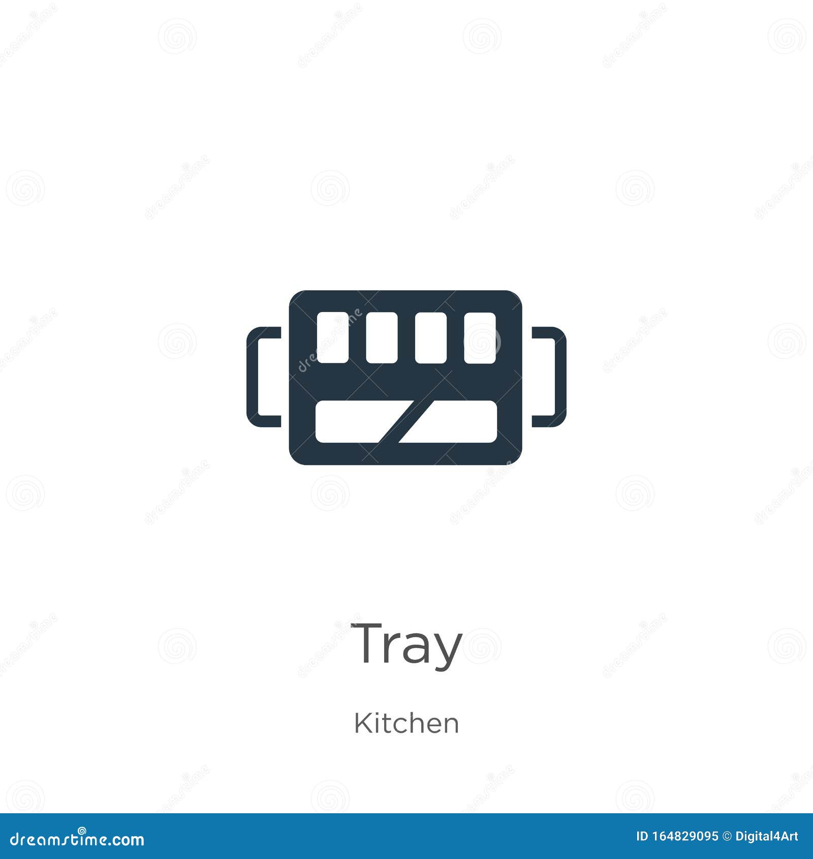 Tray Icon Vector. Trendy Flat Tray Icon from Kitchen Collection ...