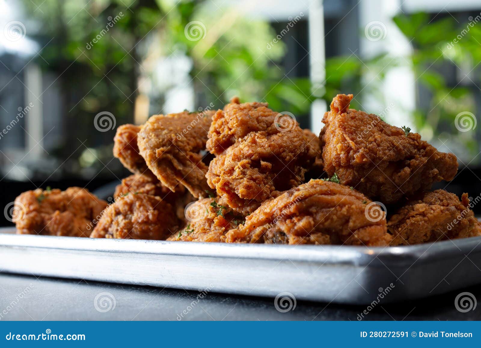 Tray of Korean Fried Chicken Stock Image - Image of merchandise, shelf ...