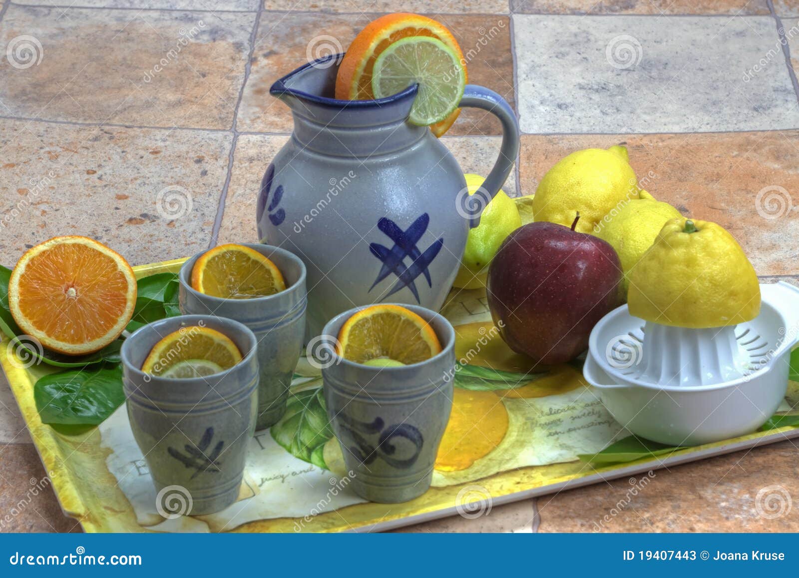 Tray with lemon juice stock image. Image of juice, apple - 19407443