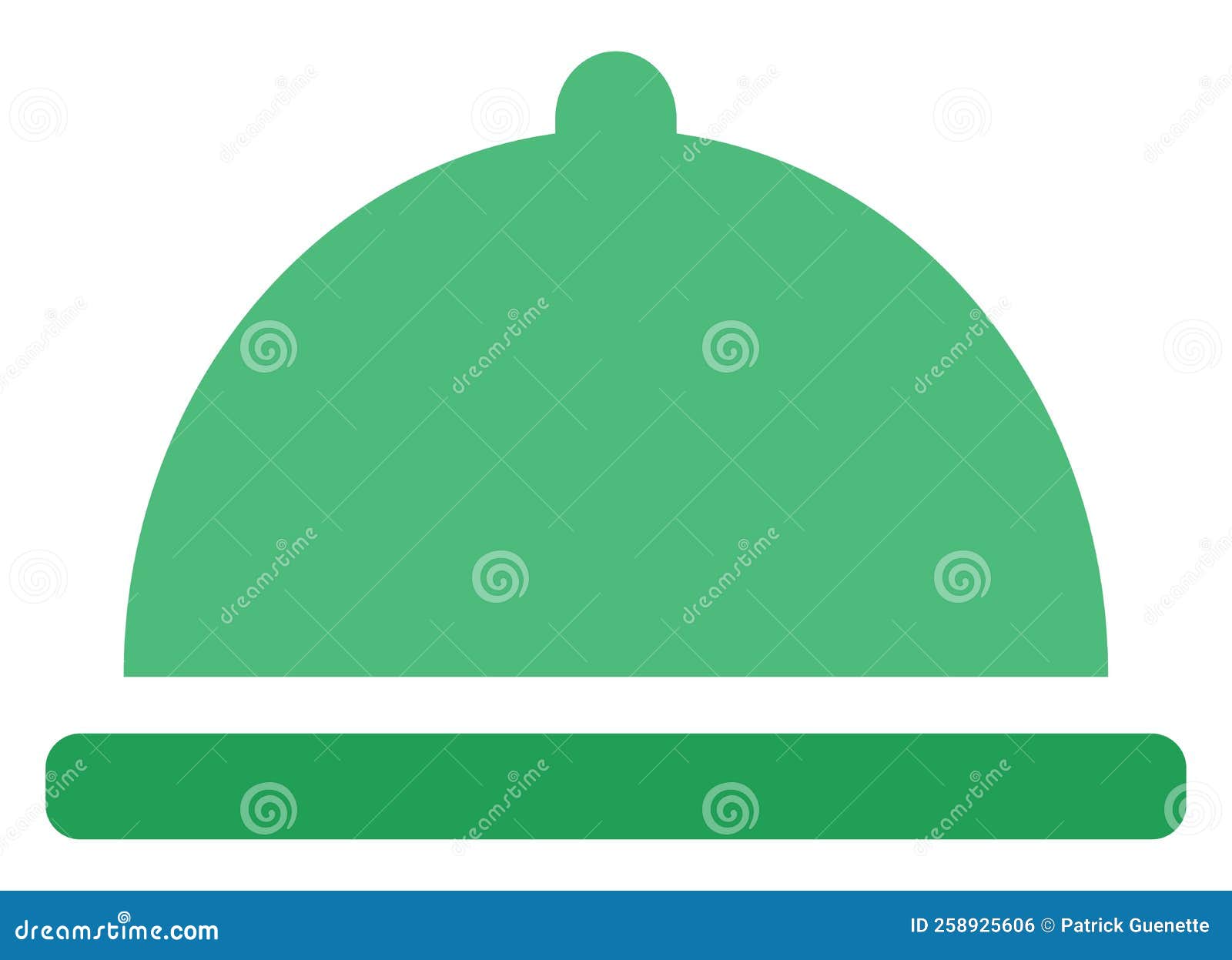 Tray with the lid, icon stock vector. Illustration of waiter - 258925606