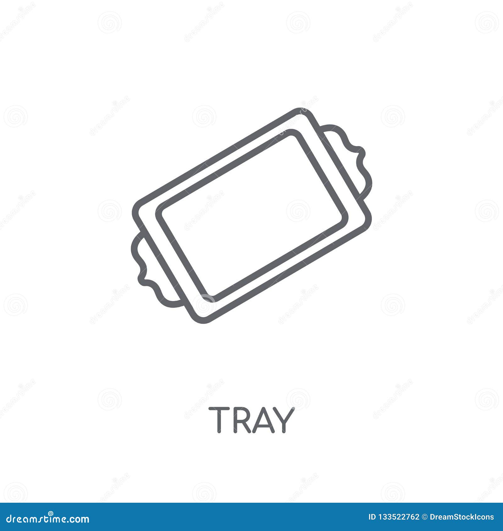 Tray Linear Icon. Modern Outline Tray Logo Concept on White Back Stock ...