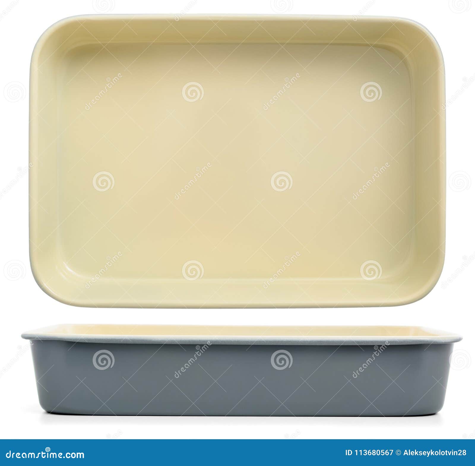 Tray for Oven / Empty Baking Tray Isolated on White Background Stock ...