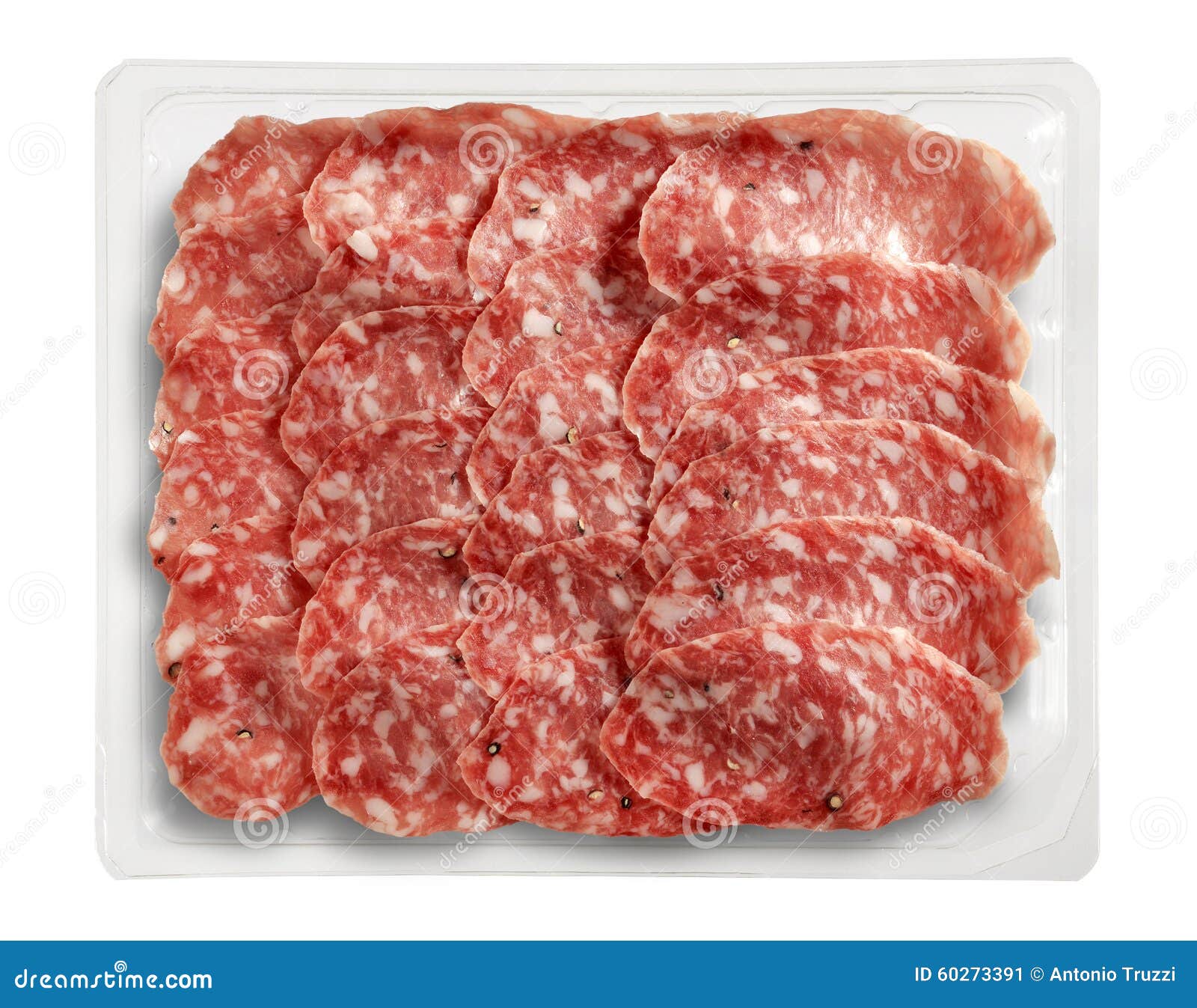Tray Packaged of Presliced Salame Parma Stock Image - Image of pack ...