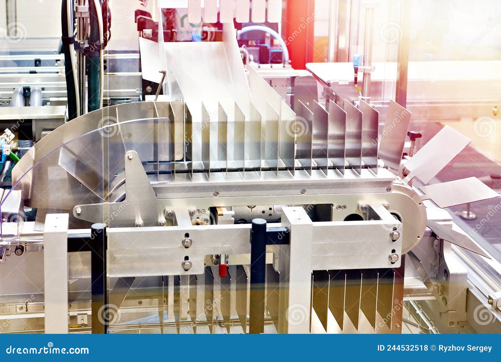 Tray packer machine stock photo. Image of tray, industry - 244532518