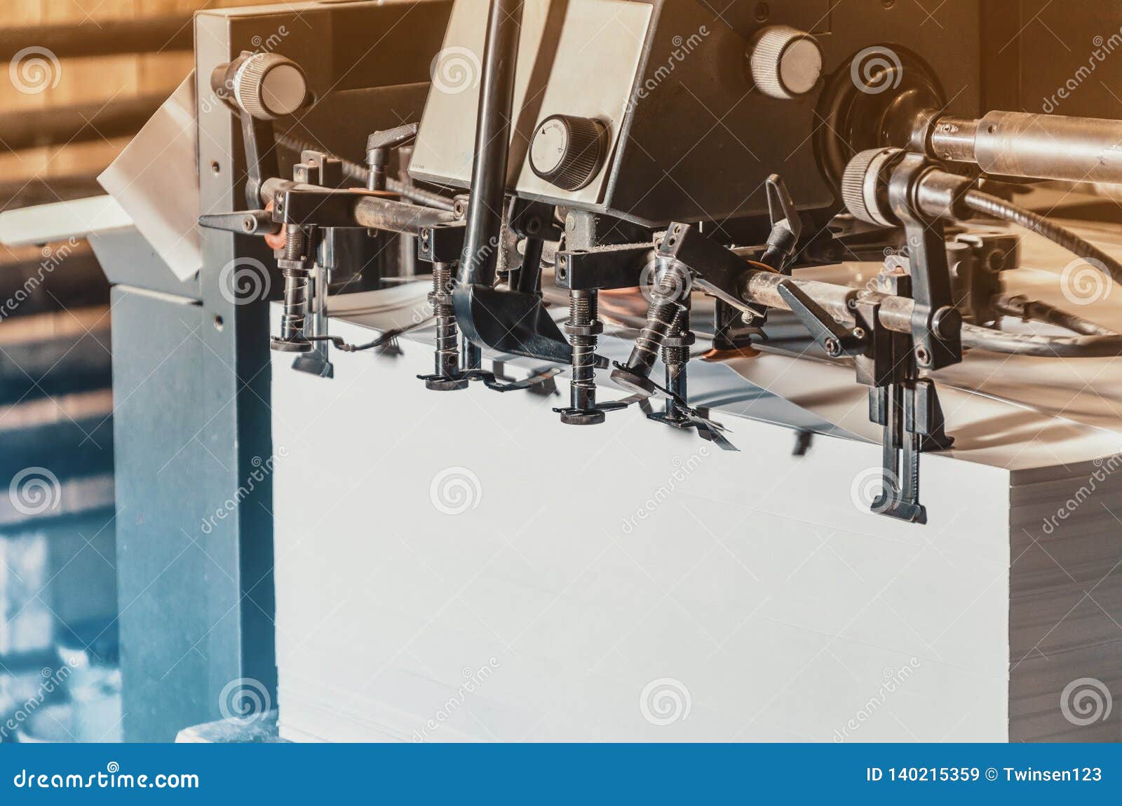 The Tray with the Paper Tray for Feeding a Printing Machine Stock Image ...