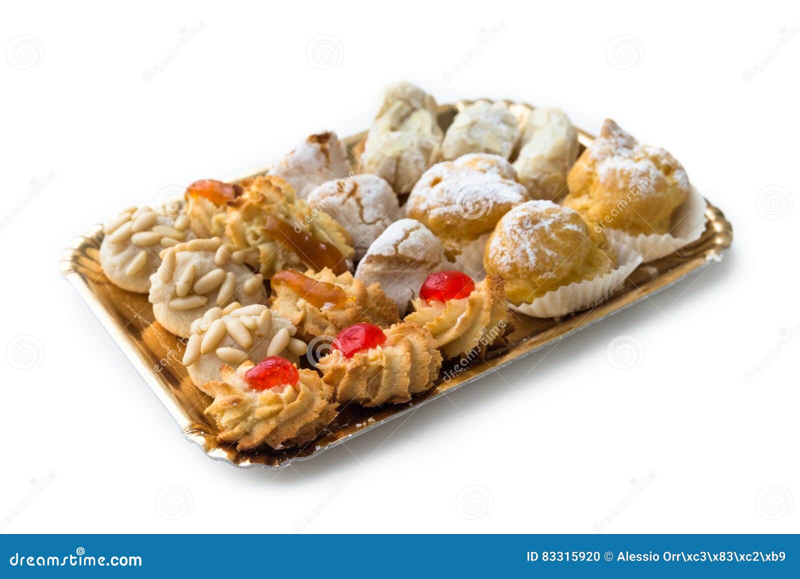 Tray of Pasta Reale Pastries Stock Photo - Image of marmalade, cuisine ...