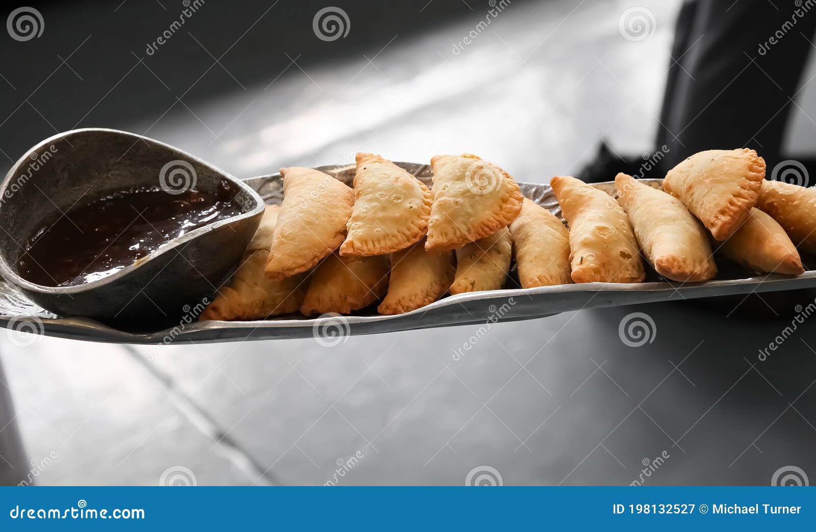 A Tray of Samosa Snacks at a Corporate Event Stock Image - Image of ...