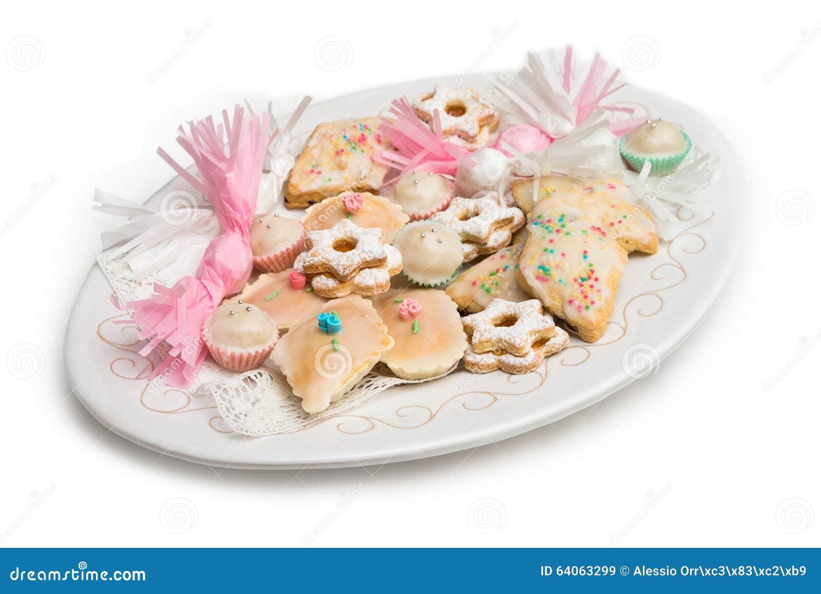 Tray of Sardinian pastries stock image. Image of shop - 64063299