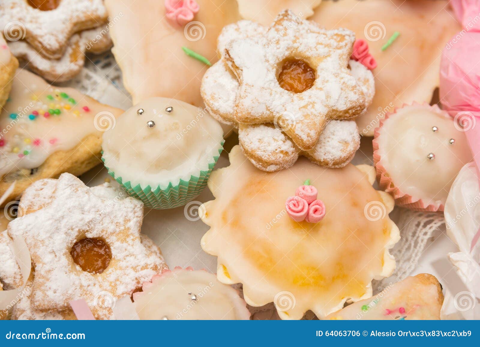 Tray of Sardinian pastries stock photo. Image of sardegna - 64063706