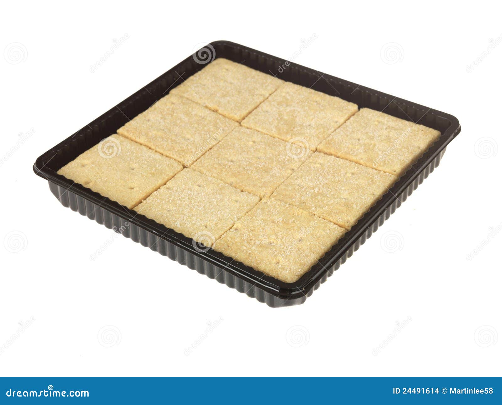 Tray of Shortbread Biscuit VSquares Stock Photo - Image of crunchy ...