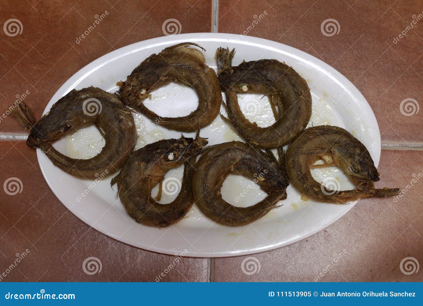 Tray with Six Fried Whiting Stock Image - Image of food, mediterranean ...