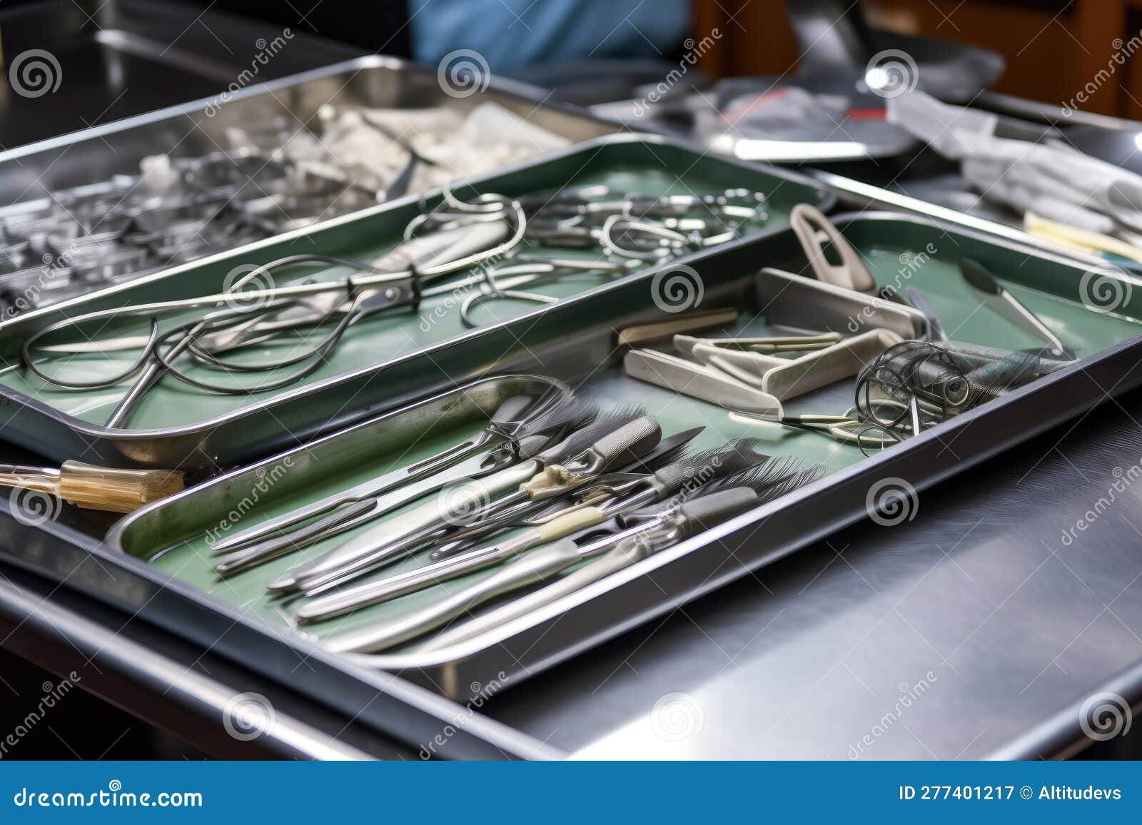 Tray of Surgical Instruments, Ready for Use in Operating Room Stock ...