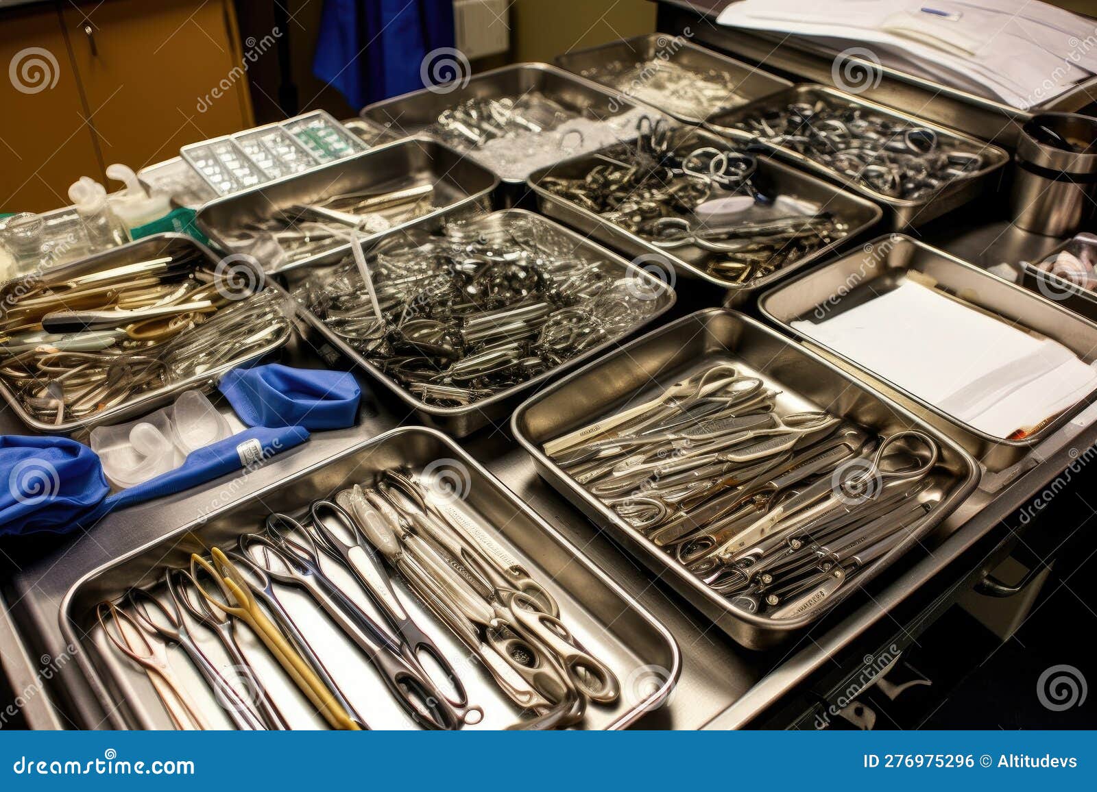 Tray of Surgical Instruments, Ready for Use in Operating Room Stock ...